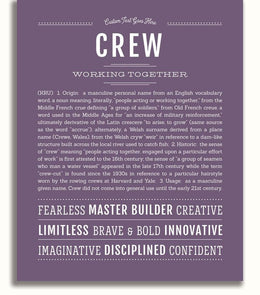 Crew | Name Art Print – Name Stories