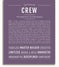 Crew | Name Art Print – Name Stories