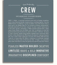 Crew | Name Art Print – Name Stories