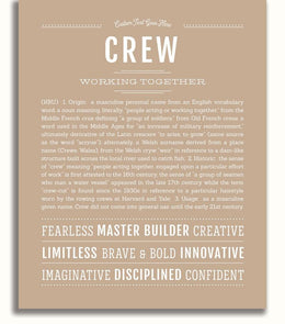 Crew | Name Art Print – Name Stories
