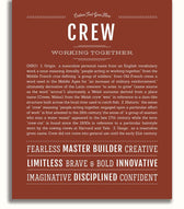 Crew | Name Art Print – Name Stories