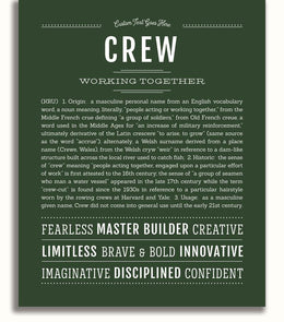Crew | Name Art Print – Name Stories