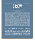 Crew | Name Art Print – Name Stories