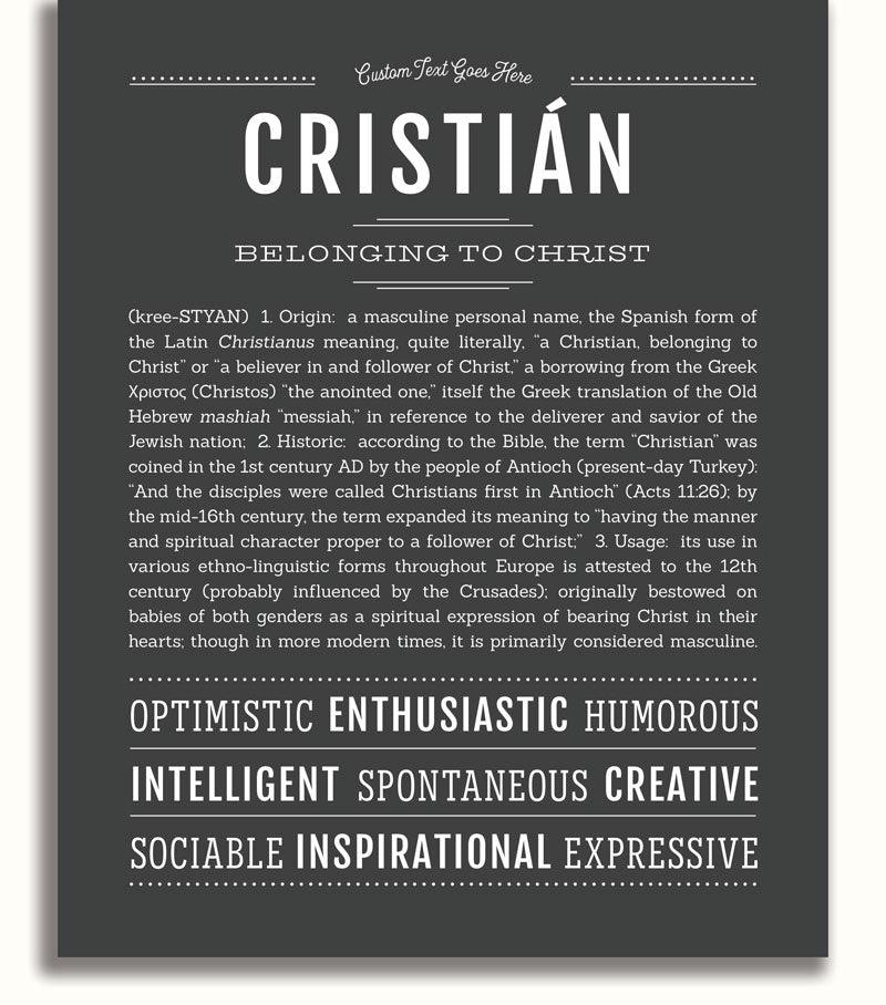 Cristian | Name Art Print – Name Stories