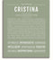 Cristina Personalized Name Meaning Art Prints – Name Stories