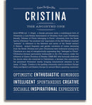 Cristina | Name Art Print – Name Stories