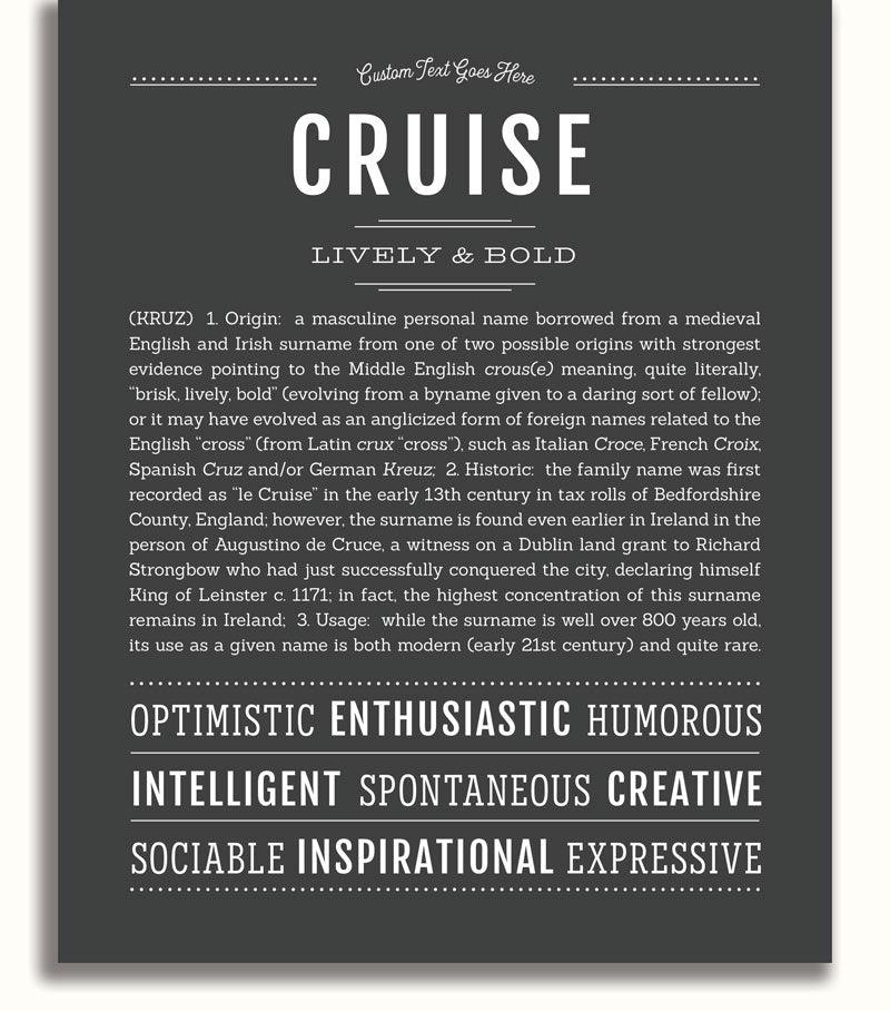 Cruise | Name Art Print – Name Stories
