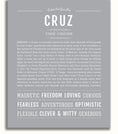 Cruz | Name Art Print – Name Stories