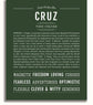 Cruz | Name Art Print – Name Stories