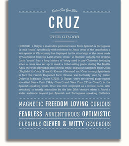 Cruz | Name Art Print – Name Stories