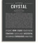 Crystal Personalized Name Meaning Art Prints – Name Stories
