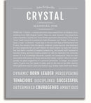 Crystal | Name Art Print – Name Stories