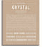 Crystal | Name Art Print – Name Stories
