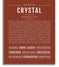 Crystal Personalized Name Meaning Art Prints – Name Stories