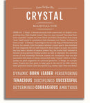 Crystal Personalized Name Meaning Art Prints – Name Stories