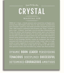 Crystal | Name Art Print – Name Stories
