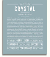 Crystal Personalized Name Meaning Art Prints – Name Stories