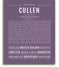 Cullen | Name Art Print – Name Stories