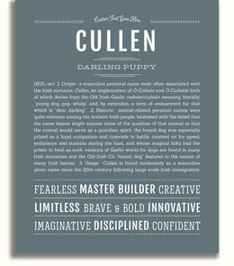 Cullen | Name Art Print – Name Stories