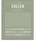 Cullen | Name Art Print – Name Stories