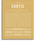 Curtis Personalized Name Meaning Art Prints – Name Stories