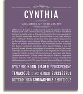 Cynthia | Name Art Print – Name Stories