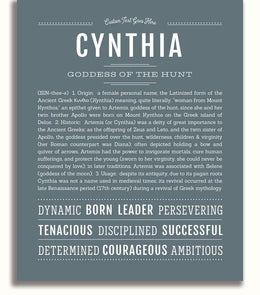 Cynthia | Name Art Print – Name Stories