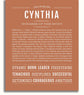 Cynthia | Name Art Print – Name Stories