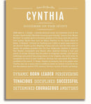 Cynthia | Name Art Print – Name Stories