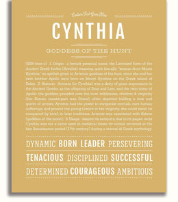 Cynthia | Name Art Print – Name Stories