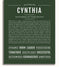 Cynthia | Name Art Print – Name Stories