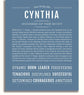 Cynthia | Name Art Print – Name Stories