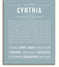 Cynthia | Name Art Print – Name Stories