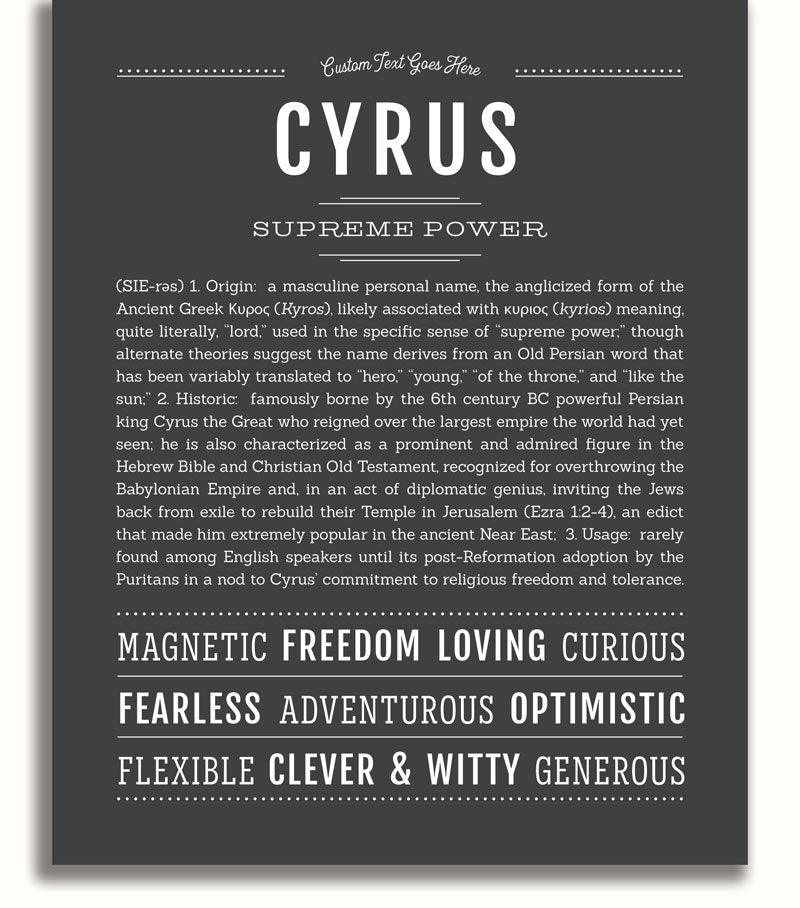 Cyrus | Name Art Print – Name Stories