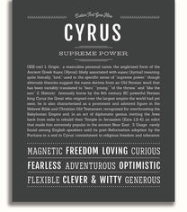Cyrus | Name Art Print – Name Stories