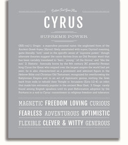 Cyrus | Name Art Print – Name Stories