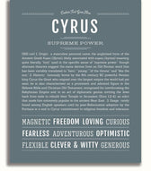Cyrus Personalized Name Meaning Art Prints – Name Stories