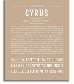 Cyrus | Name Art Print – Name Stories