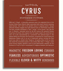 Cyrus | Name Art Print – Name Stories