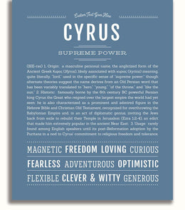 Cyrus | Name Art Print – Name Stories