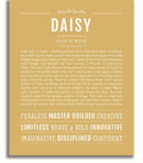 Daisy Personalized Name Meaning Art Prints – Name Stories