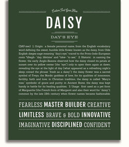 Daisy | Name Art Print – Name Stories