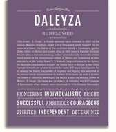 Daleyza Personalized Name Meaning Art Prints – Name Stories