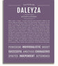 Daleyza Personalized Name Meaning Art Prints – Name Stories