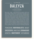 Daleyza Personalized Name Meaning Art Prints – Name Stories