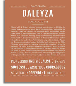 Daleyza | Name Art Print – Name Stories