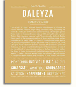 Daleyza | Name Art Print – Name Stories
