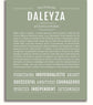 Daleyza Personalized Name Meaning Art Prints – Name Stories