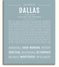 Dallas Personalized Name Meaning Art Prints – Name Stories