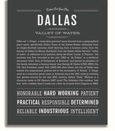 Dallas (male) | Name Art Print – Name Stories